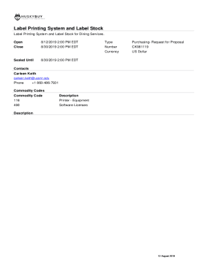 Fillable Online Label Printing System and Label Stock Fax Email Print ...