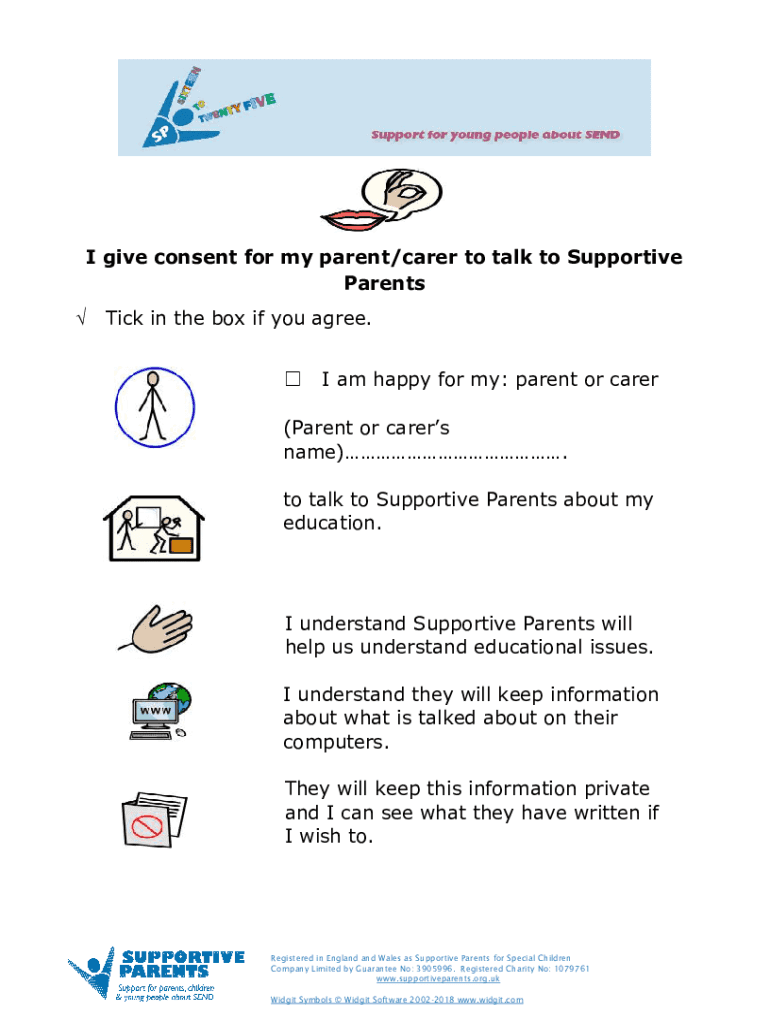 Fillable Online CYP consent form with symbols Fax Email Print - pdfFiller