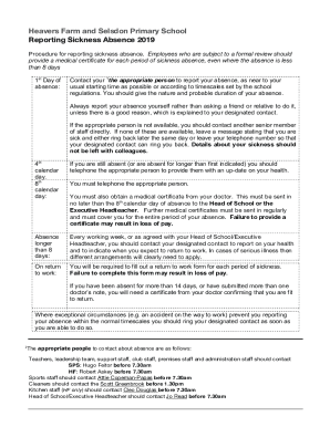 Fillable Online Reporting Sickness and Return to Work form 2019.docx ...