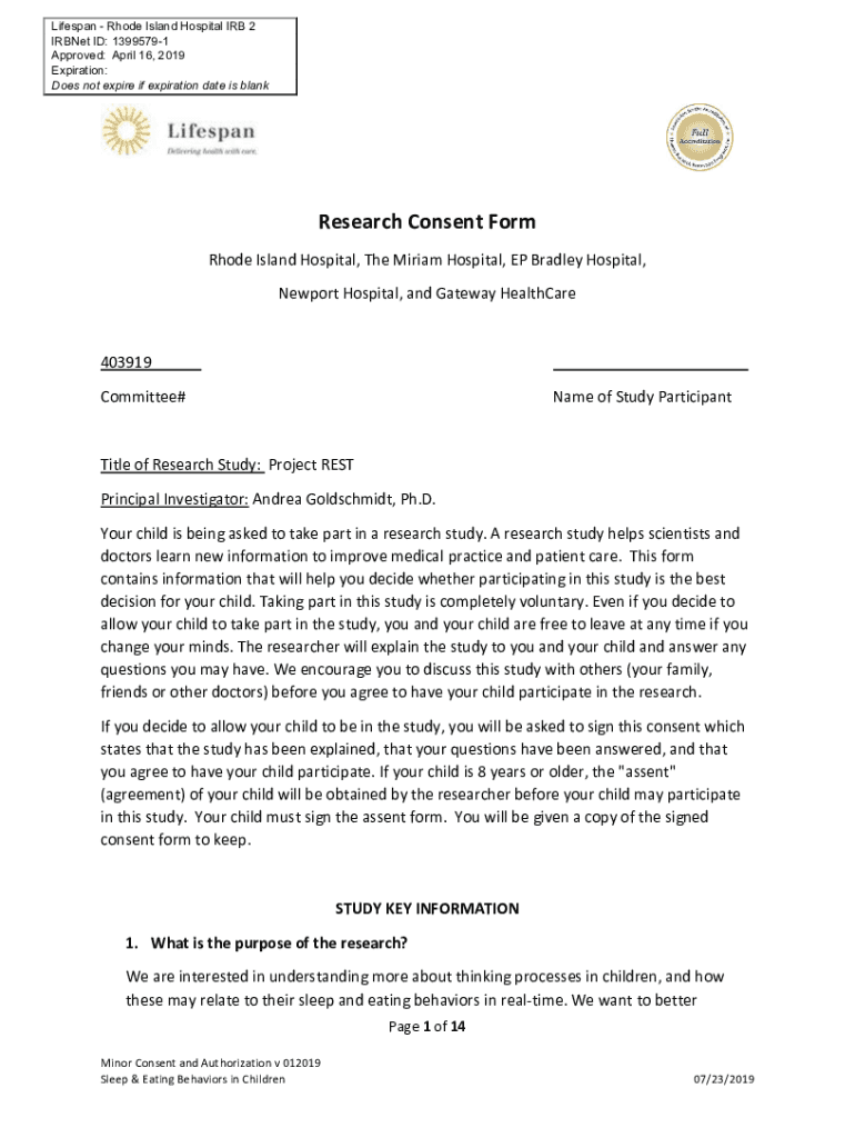 Fillable Online Consent to Participate in Research - clinicaltrials.gov Fax Email Print - pdfFiller
