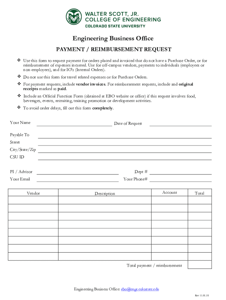 Fillable Online Reimbursement Request Form & Letter TemplatesWord ...