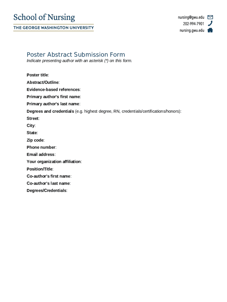 Indicate presenting author with an asterisk (*) on this Doc Template | pdfFiller