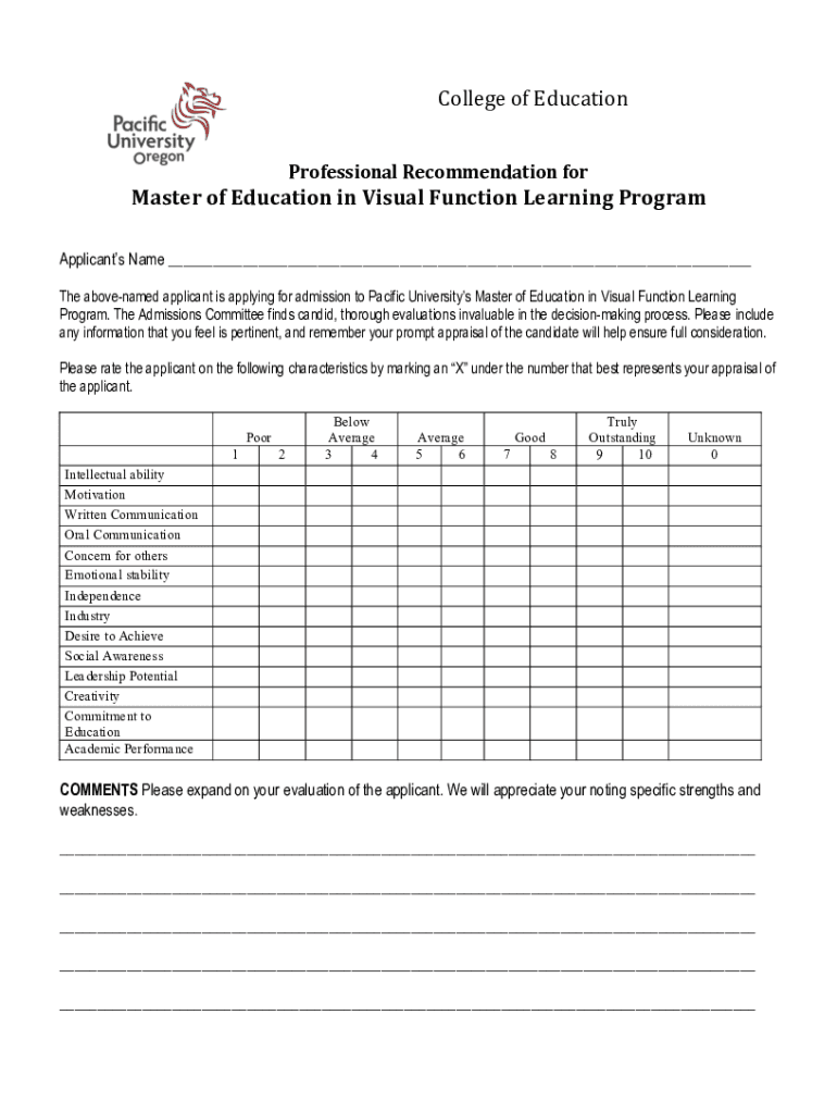 Fillable Online MED VFL Reference Form Fax Email Print - pdfFiller