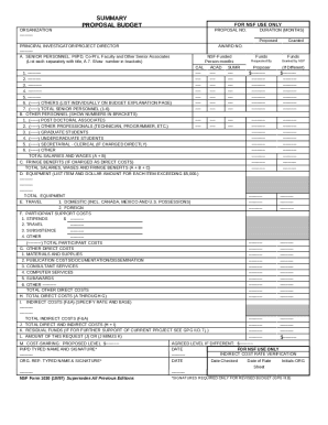 NSF 95-26. NSF1030 Doc Template | pdfFiller