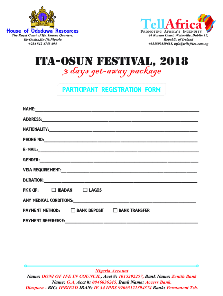 Fillable Online tellafricaform.cdr Fax Email Print - pdfFiller