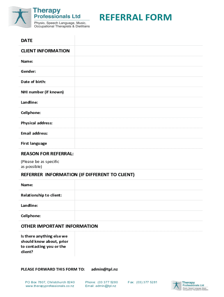 Fillable Online Website referral form Fax Email Print - pdfFiller