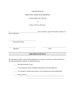 Fillable Online Atrium Health Connect for EmployeesAtrium Health Fax ...