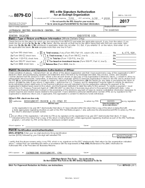 Fillable Online Form 8879 Irs E-File Signature Authorization printable ...