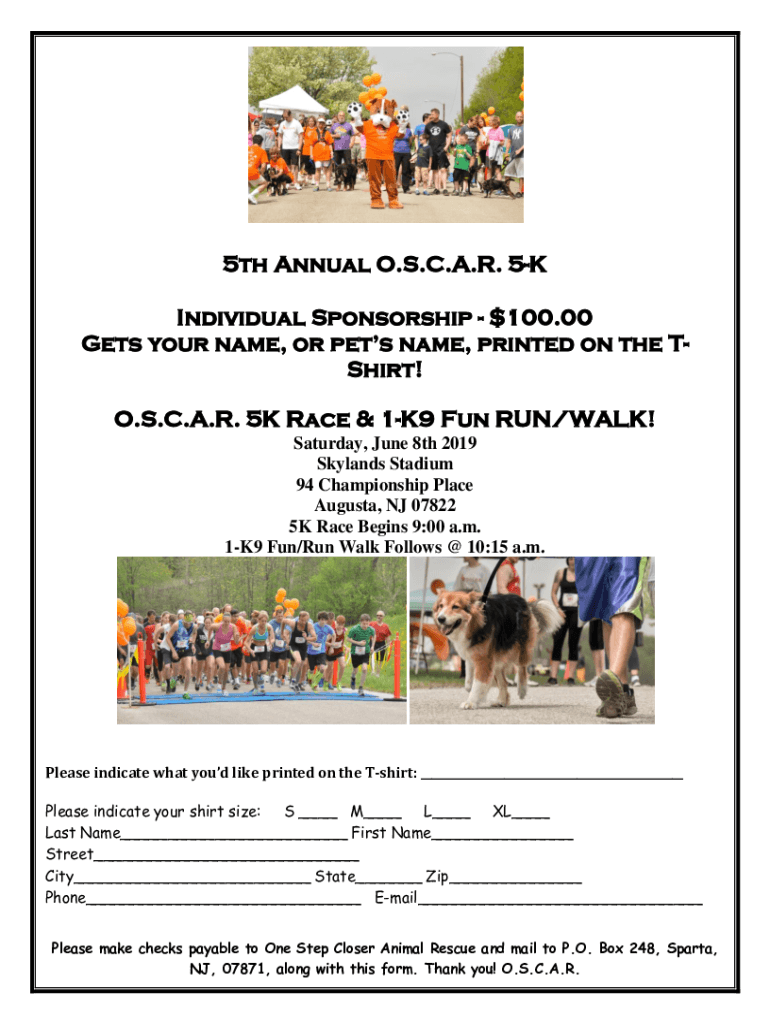 Fillable Online 5k Sponsorship Letter Template ExamplesLetter Template ...