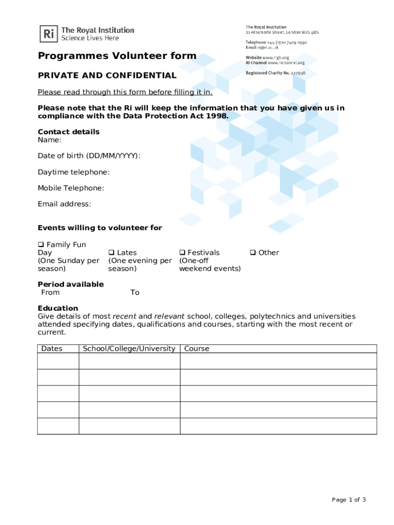 10+ Church Volunteer Application Templates in PDF DOC Doc Template ...