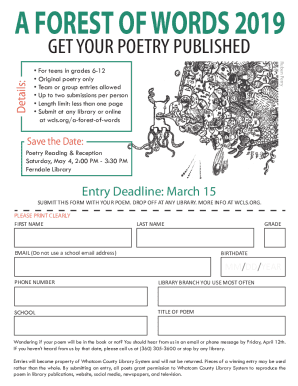 Fillable Online AFOW 2109 Entry Form Fax Email Print - pdfFiller