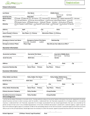 Fillable Online Patient Form 2018 - The Grand Drive Surgery Fax Email ...