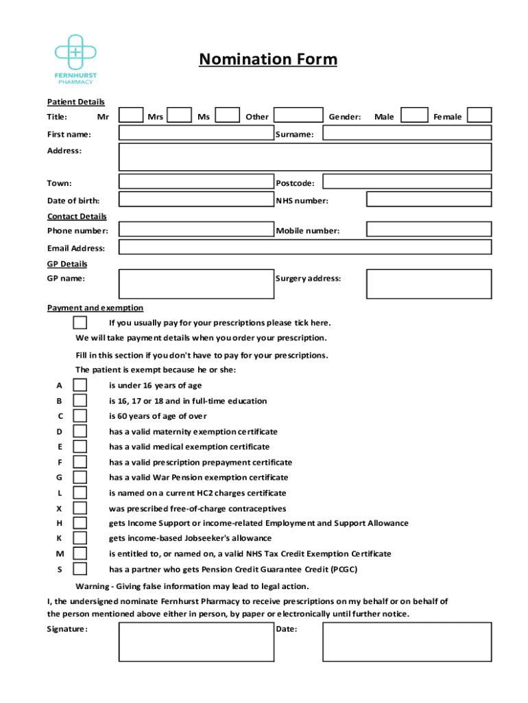 Fillable Online The Daisy Nomination Form Fax Email Print - pdfFiller