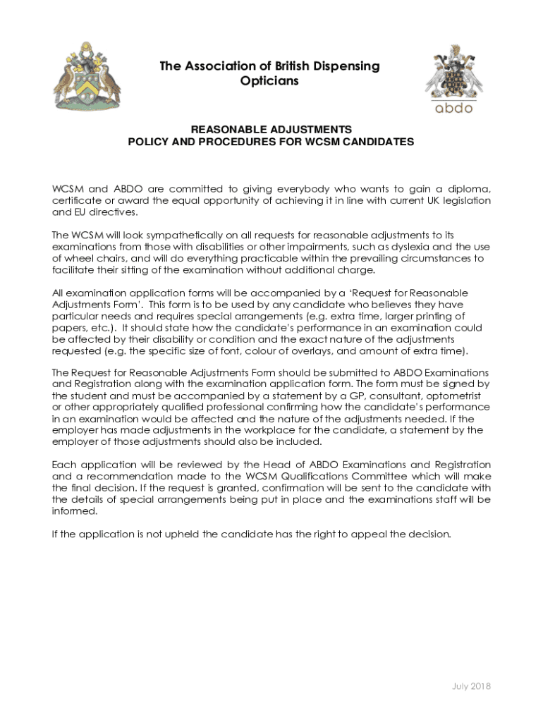 Fillable Online Supervision - ABDO Regulatory requirements for ABDO Fax ...