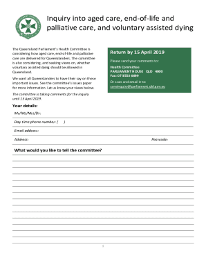 Fillable Online Aged care, end-of-life and palliative care Fax Email ...