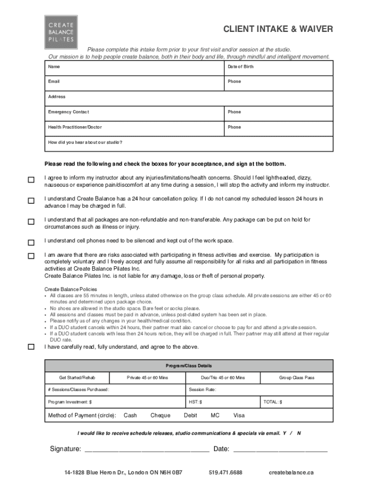 Fillable Online Link2Feed Food Bank Intake Form - CUSA Fax Email Print ...