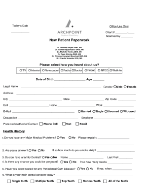 Fillable Online What to do With Paper Patient Charts When Transitioning ...