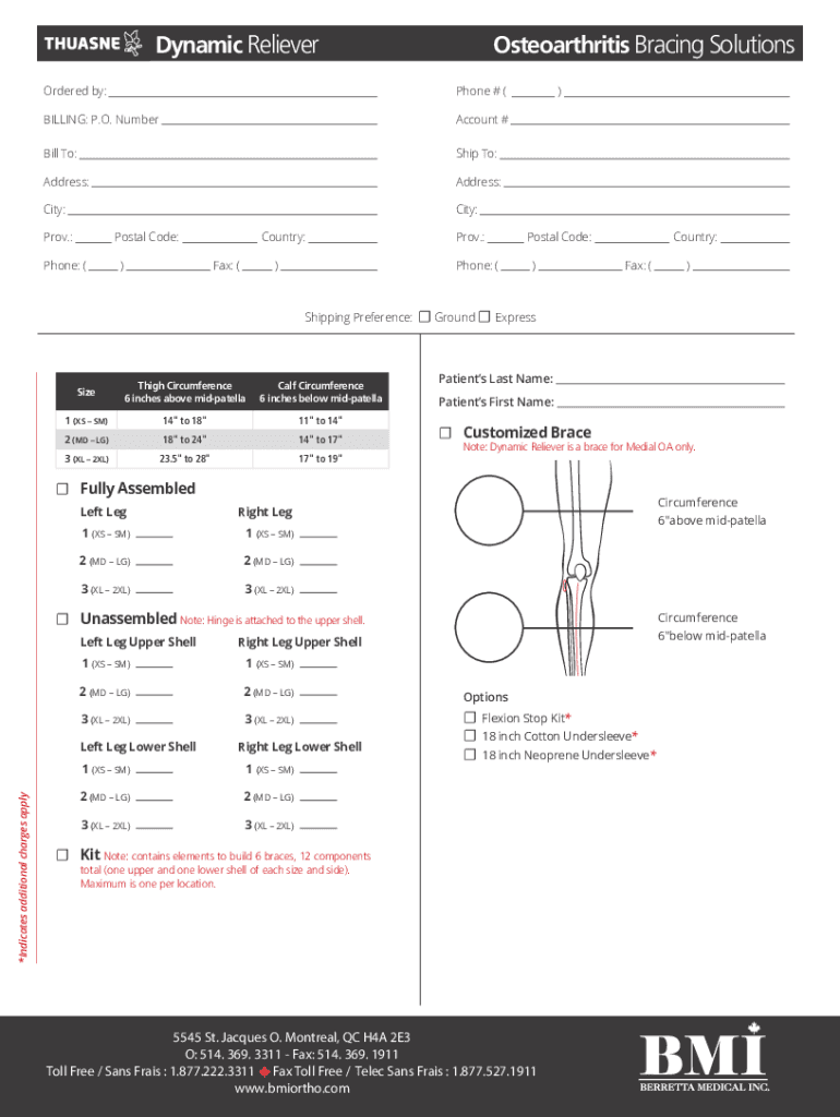 Fillable Online Download Orthotic and Prosthetic Order Forms From ...