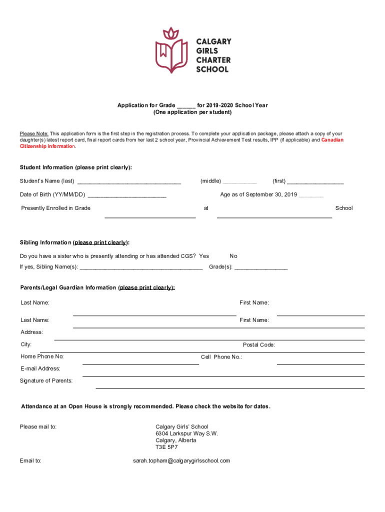 Fillable Online CGS-Application-Form-19-20updatedV1 Fax Email Print ...