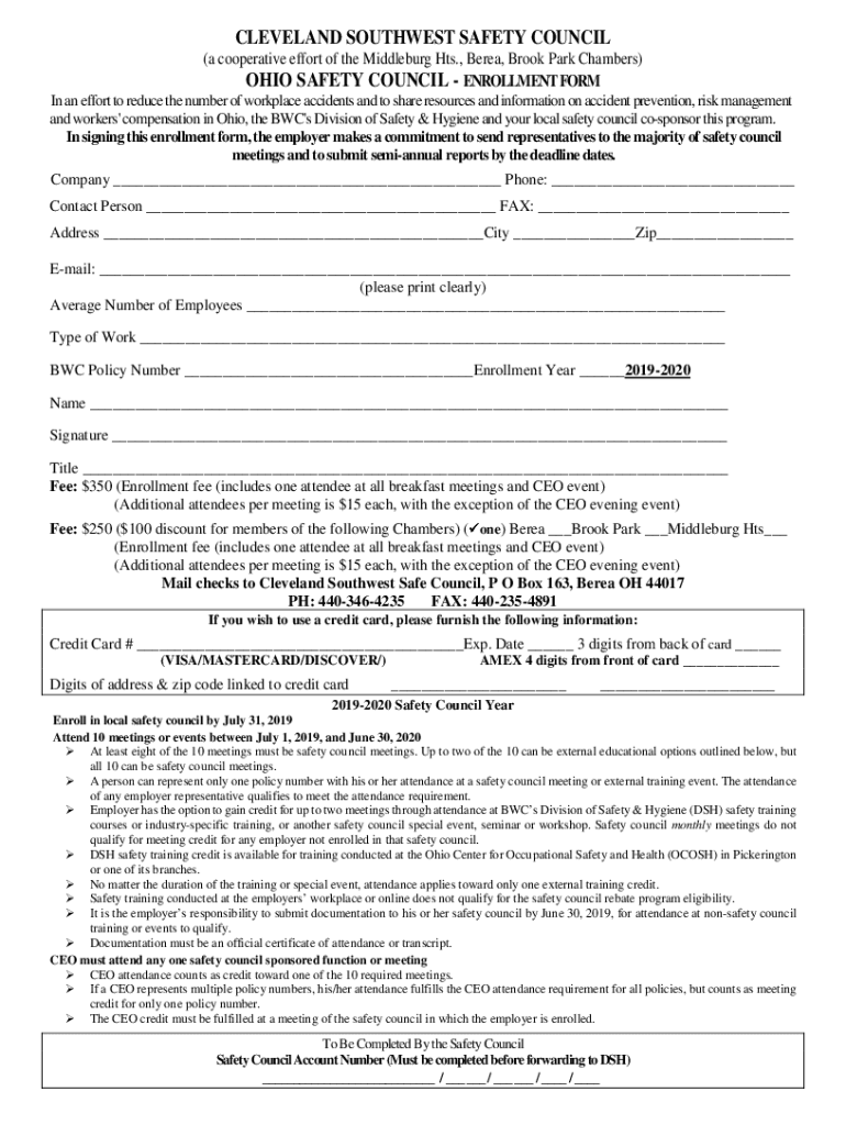 Fillable Online 19-20 enrollment form Fax Email Print - pdfFiller
