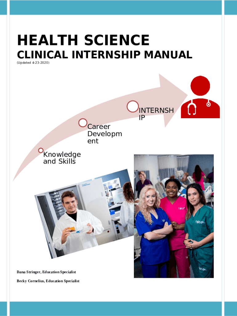 HEALTH SCIENCE Internship Manual 2020. CLINICAL INTERNSHIP SAMPLE ...