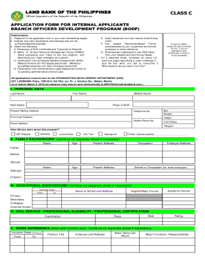 Fillable Online APPLICATION FORM FOR INTERNAL APPLICANTS - Fill and ...