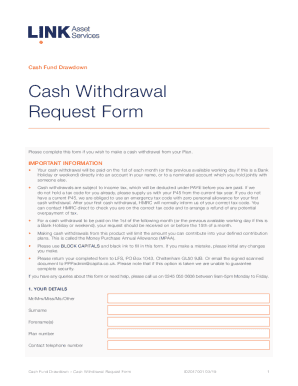 Fillable Online Please complete this form if you wish to make a cash ...