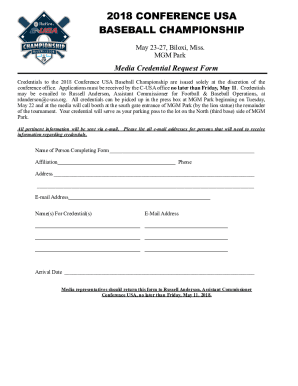 Fillable Online 2018 Credential Request Form Fax Email Print - pdfFiller