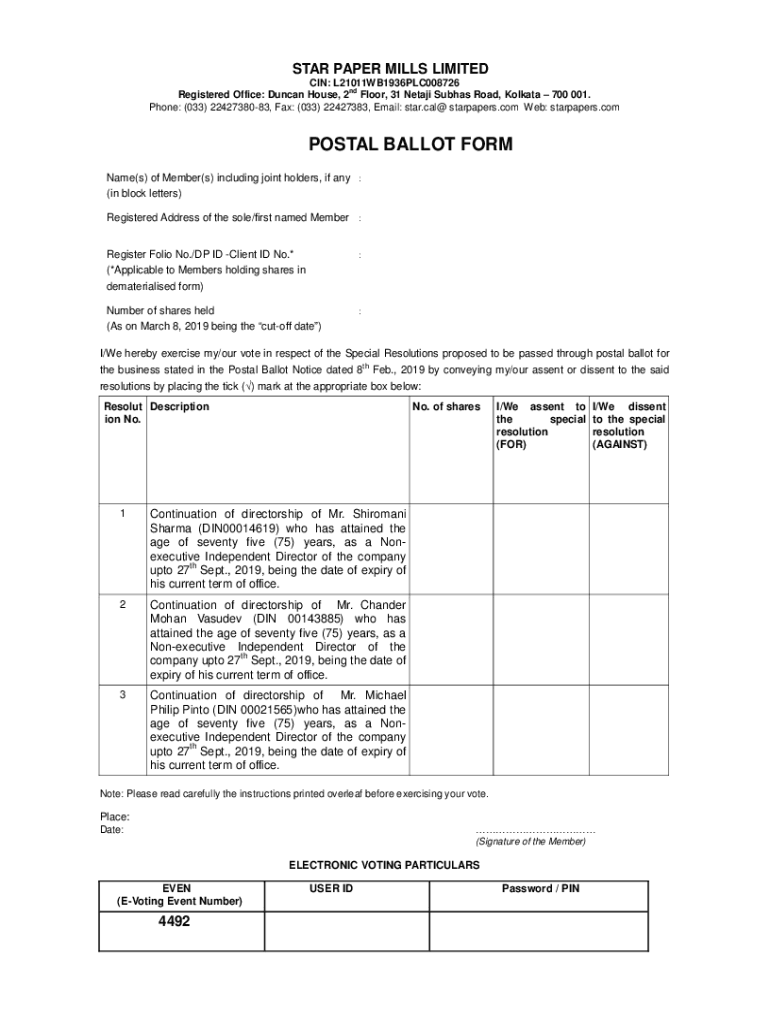 Fillable Online spm-pb1-postal-ballot-form.docx Fax Email Print - pdfFiller