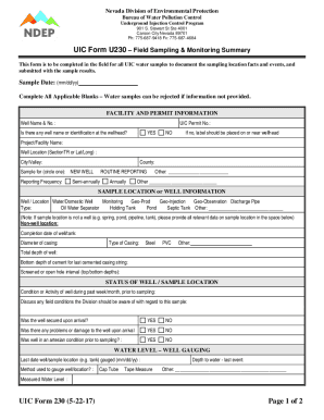 Fillable Online ndep nv Form U200 - Nevada Division of Environmental ...