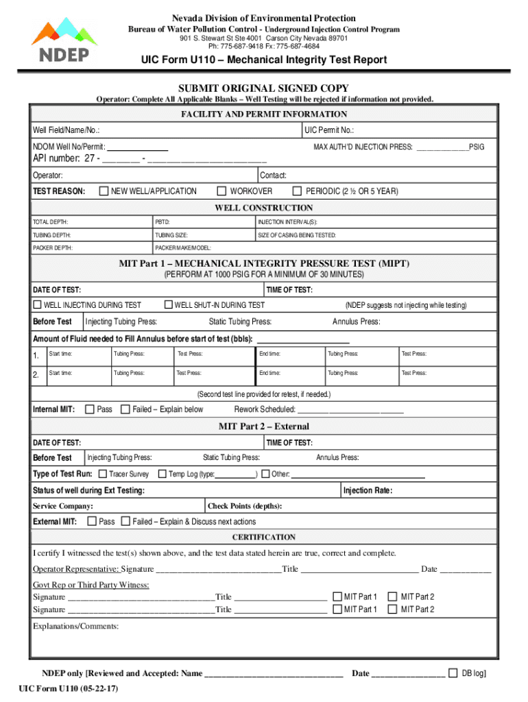 Fillable Online ndep nv SUBMIT ORIGINAL SIGNED COPY - NDEP Fax Email Print - pdfFiller