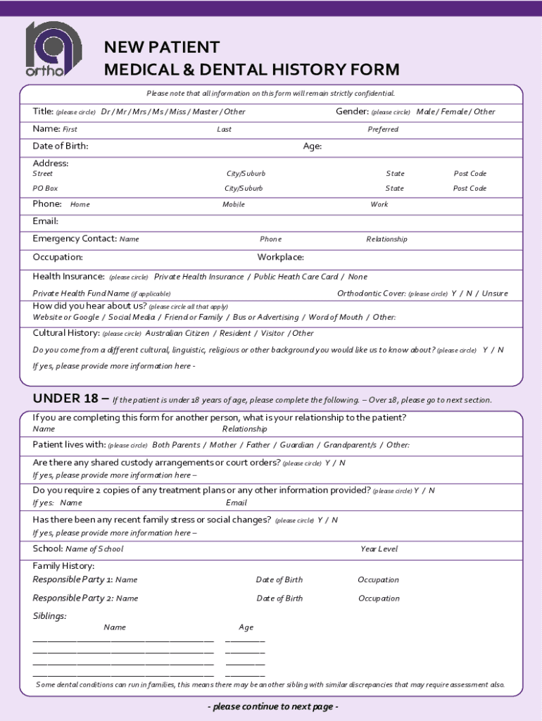 Fillable Online 18 Printable basic medical history form Templates ...