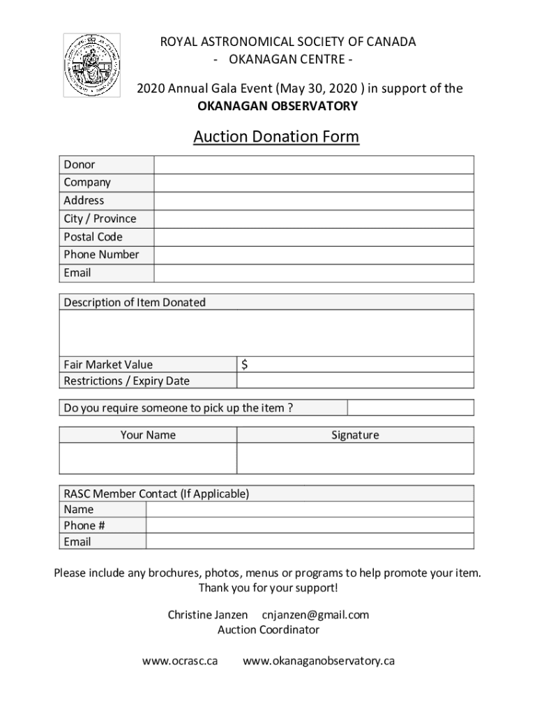 Fillable Online Royal Astronomical Society of Canada - RASC Calgary ...