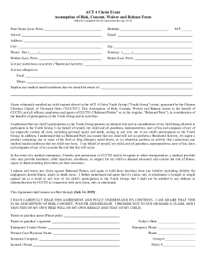 Fillable Online INFORMED CONSENT, RELEASE AND WAIVER OF LIABILITY ... Fax Email Print - pdfFiller