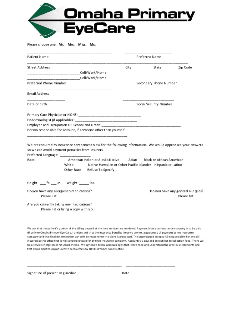 Fillable Online JOSEPH A. BEALS M.D., P.C. ANN M. REHM M.D. REGISTRATION FORM Fax Email Print ...