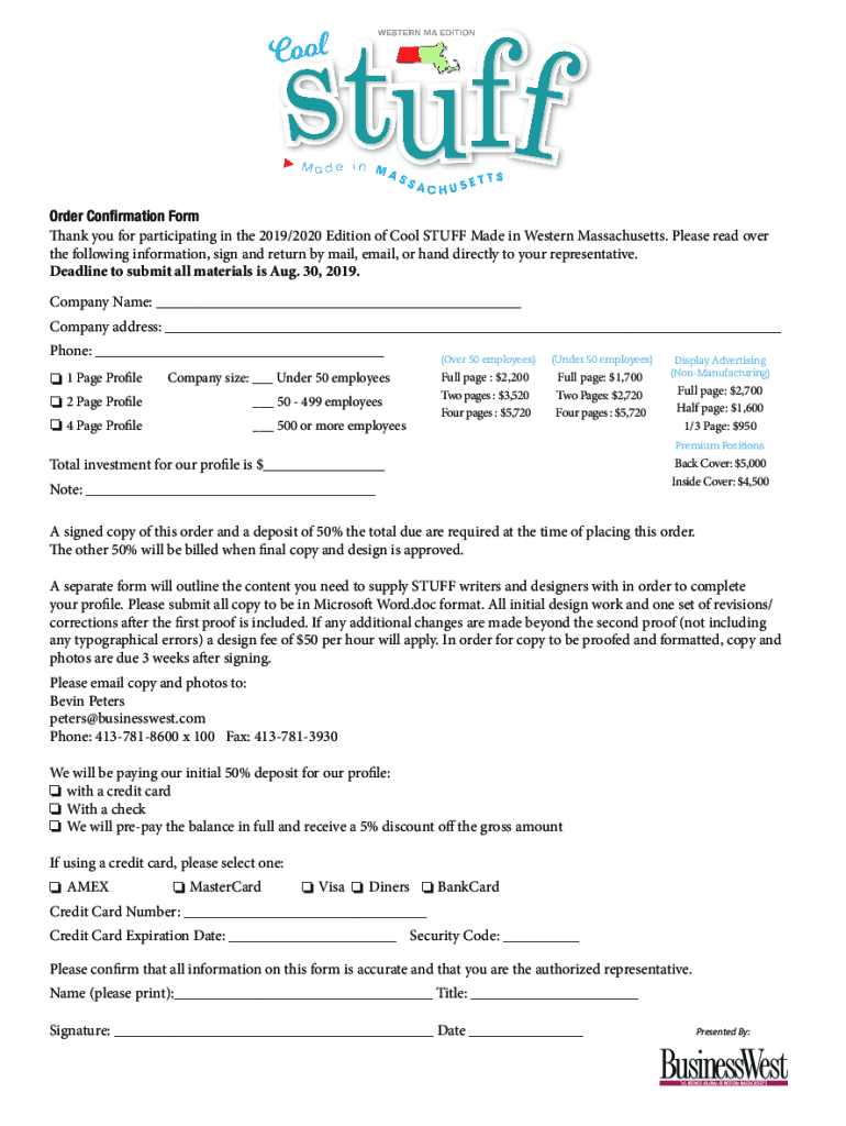 Fillable Online 9+ Order Confirmation Templates Word Excel - Word Excel ...