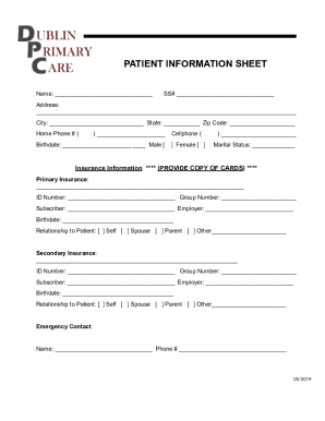 Fillable Online Patient Demographic Form.pages Fax Email Print - pdfFiller