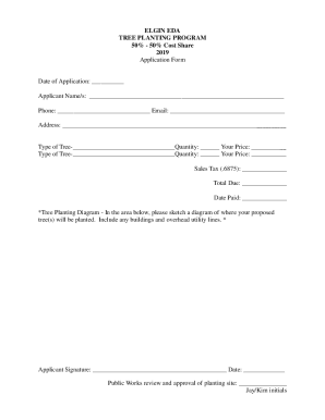 Fillable Online TYPE OF PERMIT: TREE PERMIT APPLICATION Fax Email Print ...