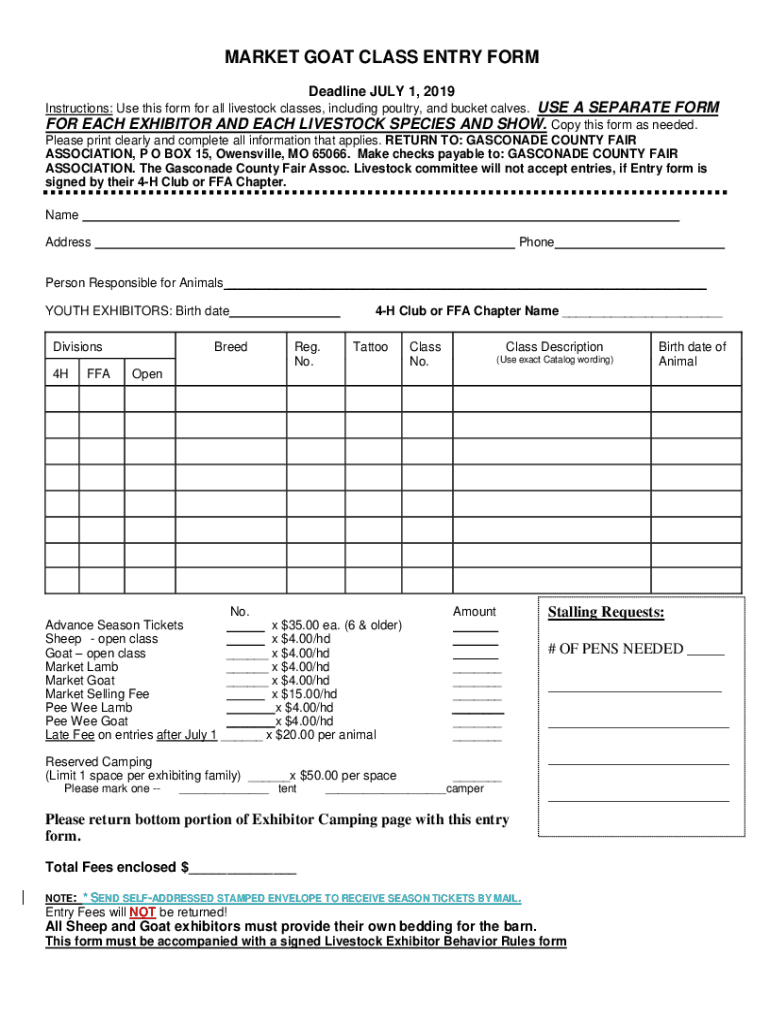 Fillable Online Market Goat Registration Form - Formsite - Online Form ...