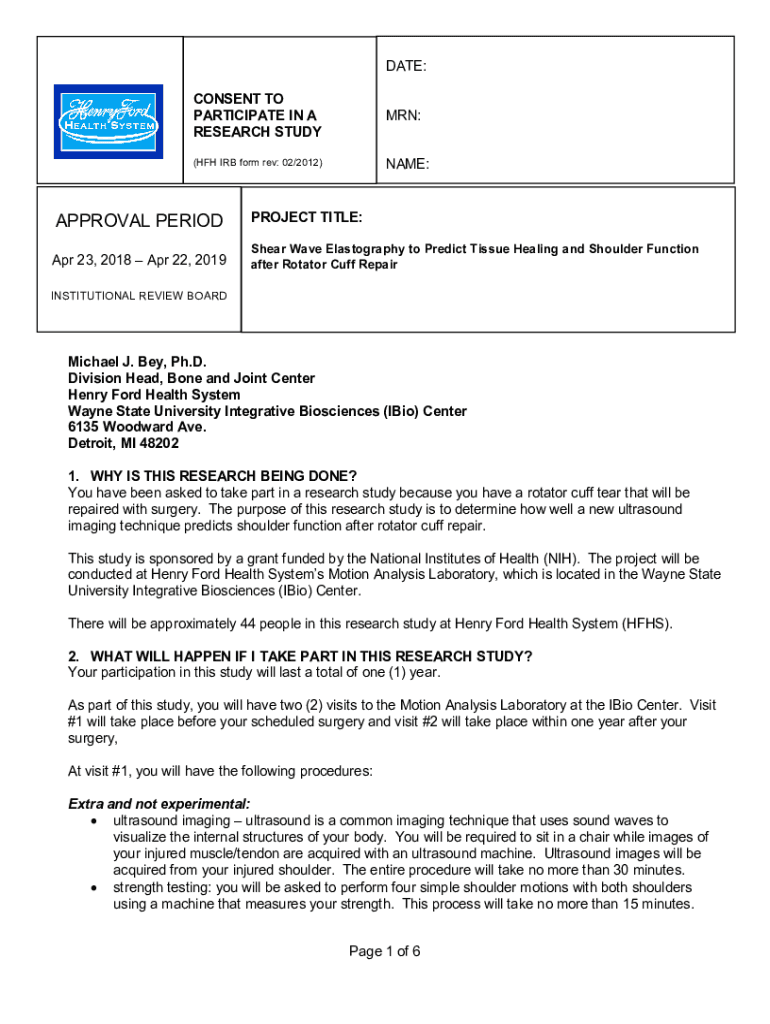 Fillable Online IRB Informed Consent Fax Email Print - pdfFiller