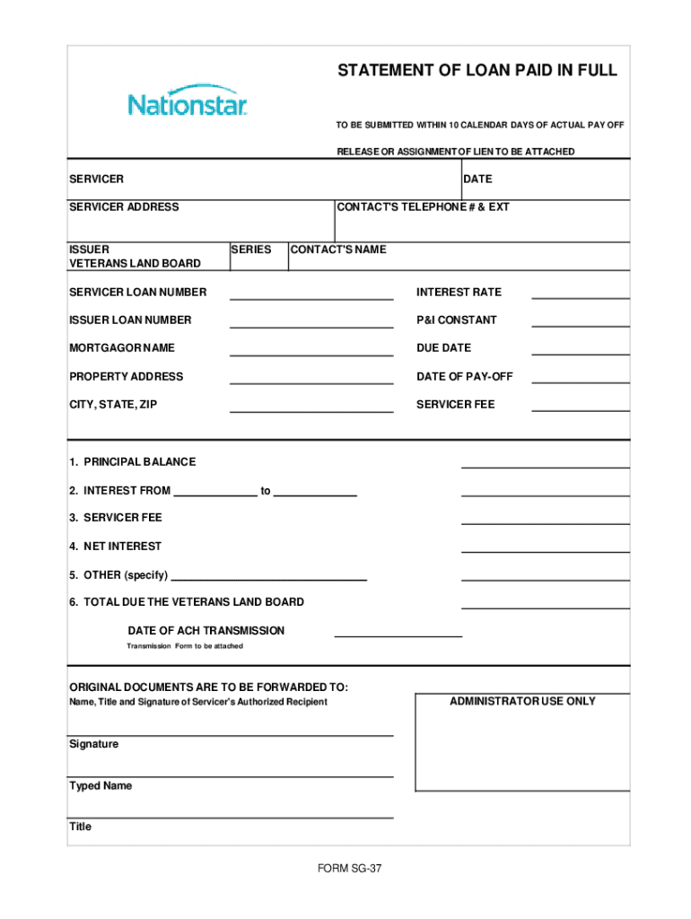 Paid In Full Statement - Fill Online, Printable, Fillable, Blank ...