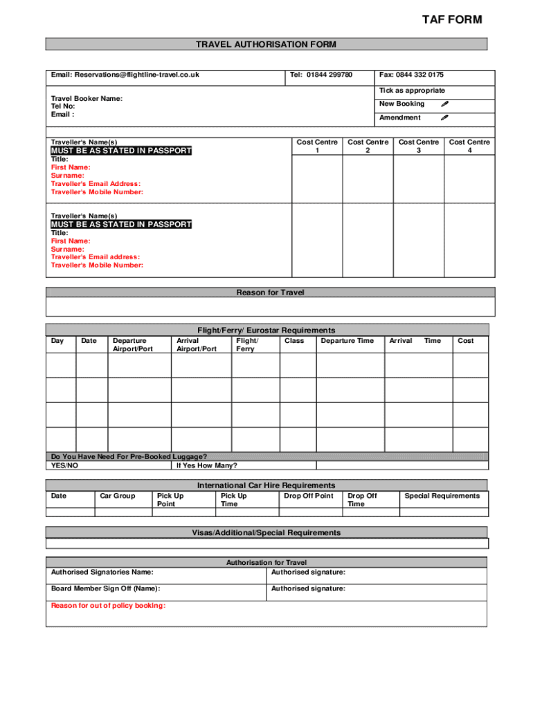 Fillable Online Travel Request Form. Finance Fax Email Print - pdfFiller