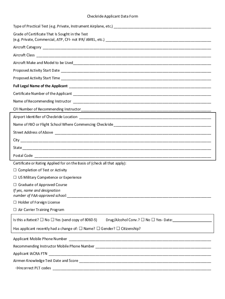 Fillable Online Checkride: Are you ready? - AOPACheckride: Are you ...