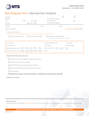Fillable Online NTS Quotation Number: Fax Email Print - pdfFiller