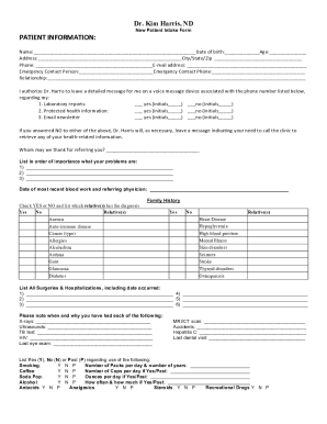 Fillable Online Intake Form: Referred by: - aha! Process Fax Email ...
