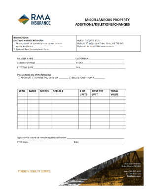 Fillable Online PROPERTY CLAIM NOTIFICATION FORM - RMA - RMA Fax Email ...