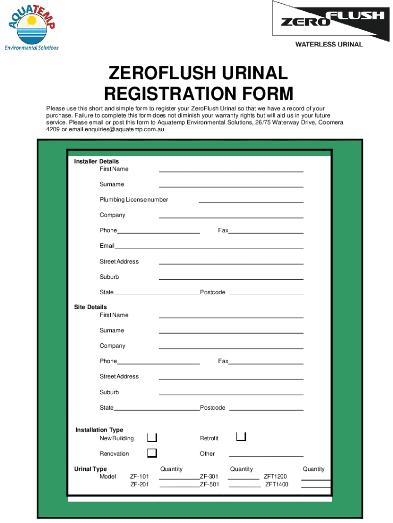 Fillable Online No Water/Non Flushing UrinalsWater Saving Toilets ...