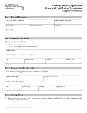 Fillable Online NEVADA STATE GAMING CONTROL BOARD EMPLOYEE REGISTRATION ...