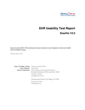 Fillable Online EHR Usability Test Report - SLI Compliance Fax Email ...
