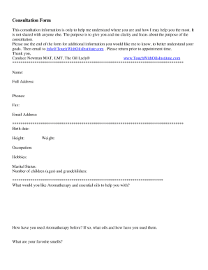 Fillable Online Digital Consultation Form Fax Email Print - pdfFiller